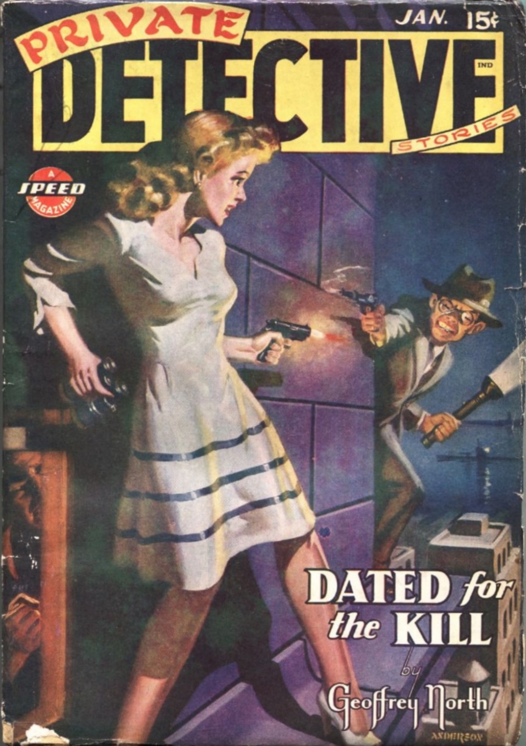 January 1944 issue ~ cover art by Allen Anderson – SMB Noir