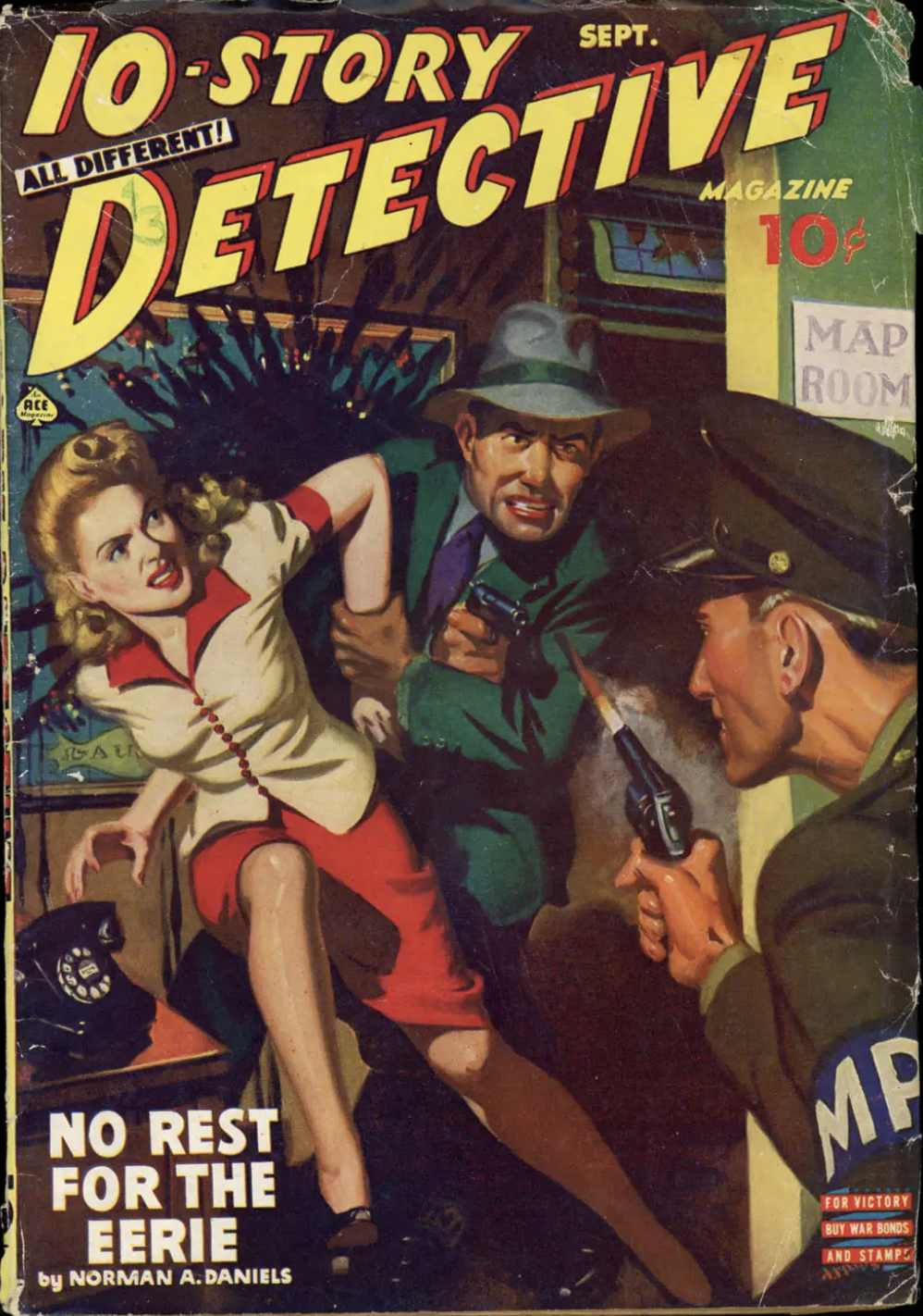 September 1943 issue ~ cover art by Allen Anderson – SMB Noir