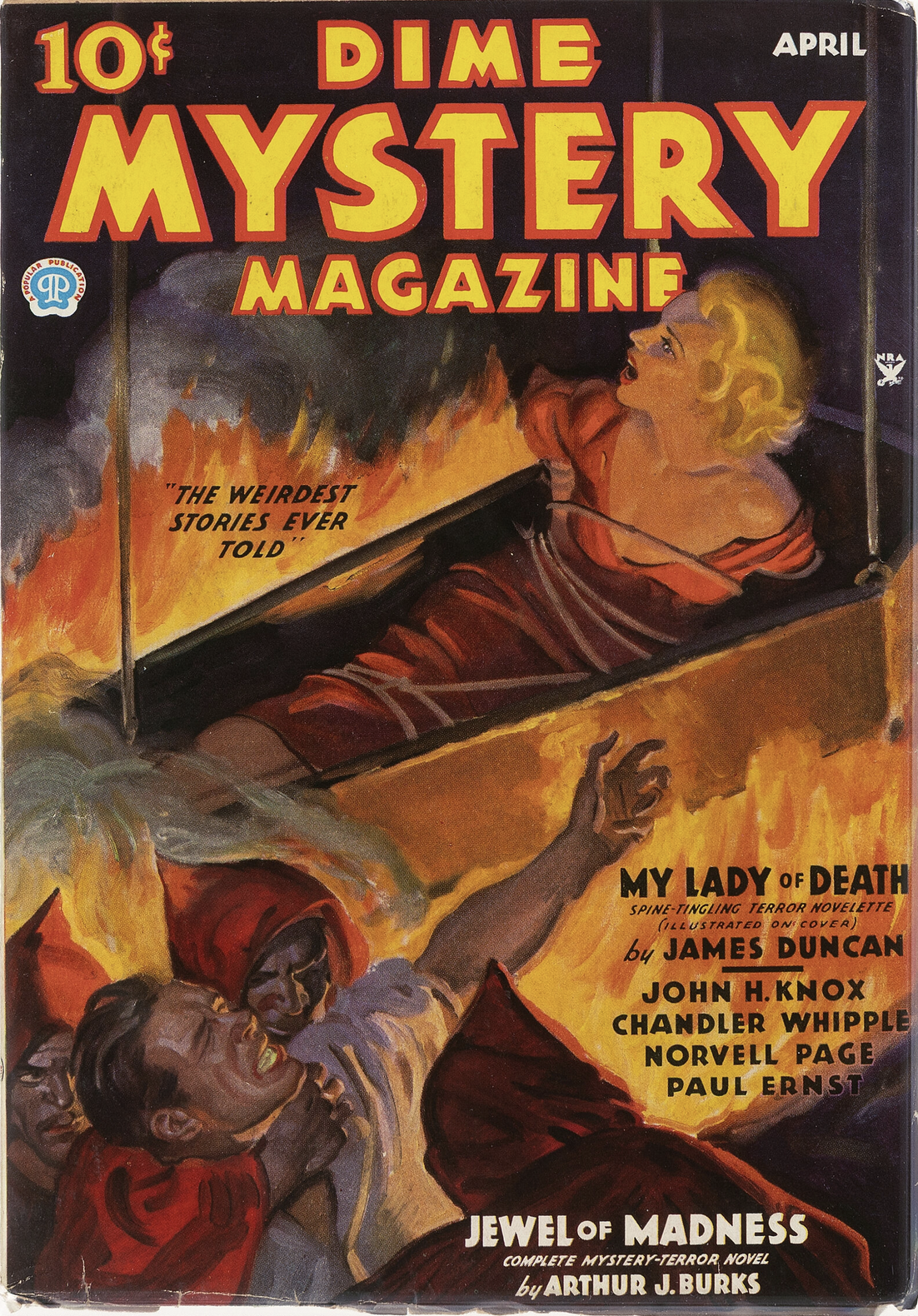 April 1935 issue ~ cover art by Walter Baumhofer – SMB Noir