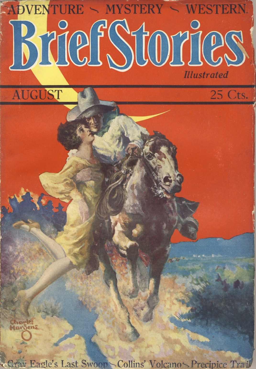 August 1927 issue ~ cover art by Charles Hargens – SMB Noir
