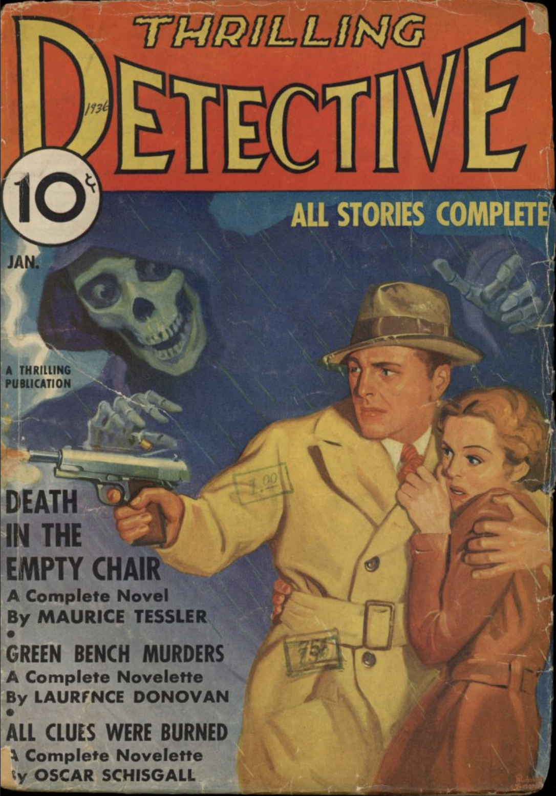 January 1936 issue ~ cover art by Rudolph Belarski – SMB Noir