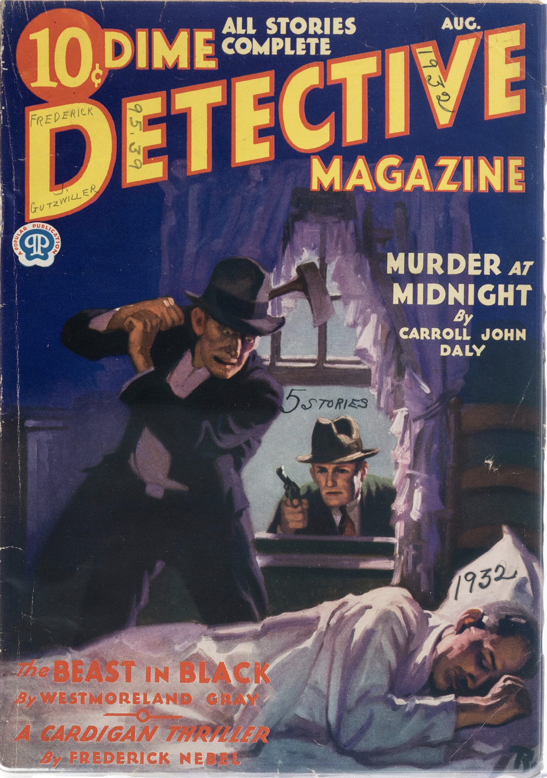 August 1932 issue ~ cover art by William Reusswig – SMB Noir