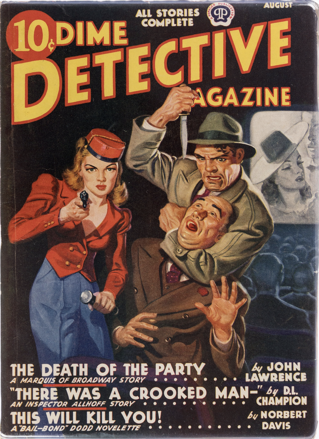 August 1940 issue ~ cover art by Rafael DeSoto – SMB Noir